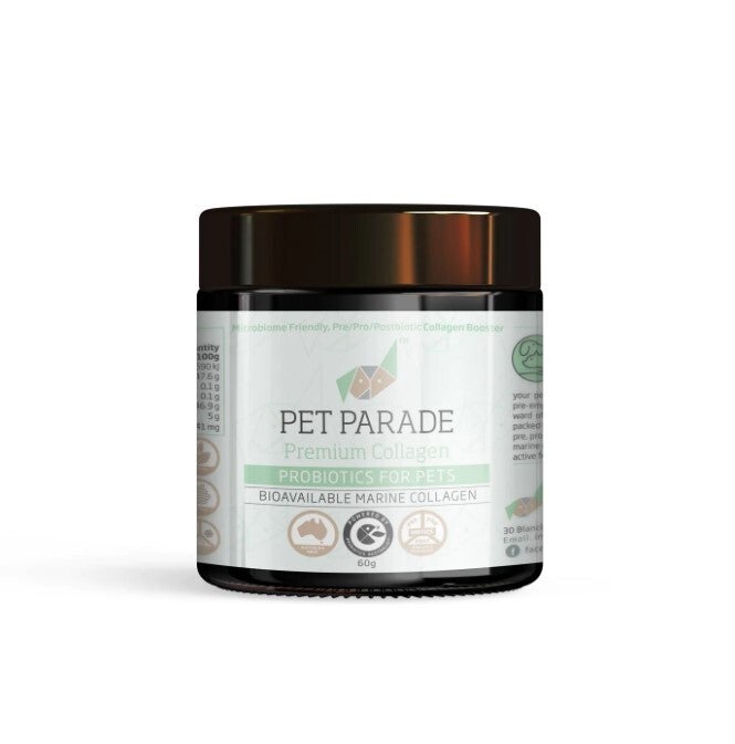 Ipromea Pet Parade Collagen Prebiotic & Probiotic For Pets 60g | Dog Town Pet Supplies